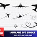 Flugzeug-Svg-Bundle, Flugzeug-Route-Svg, Liebe-Flugzeug-Svg, Flugzeug ...