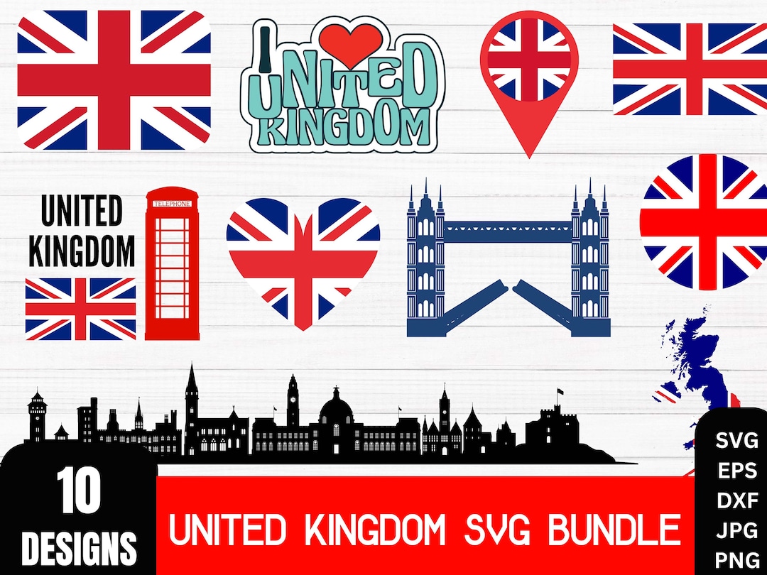 United Kingdom Svg BUNDLE, United Kingdom Svg, United Kingdom Flag ...