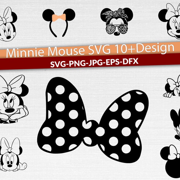 Minnie Flower Svg - Etsy