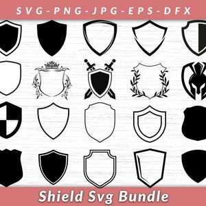 Shield Svg BUNDLE, Flowery Shield SVG, Shield PNG, Shield Clipart ...
