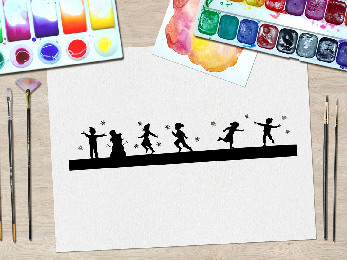 Christmas Scene Svg, Falling Snow Svg Bundle, Holidays, New Years ...