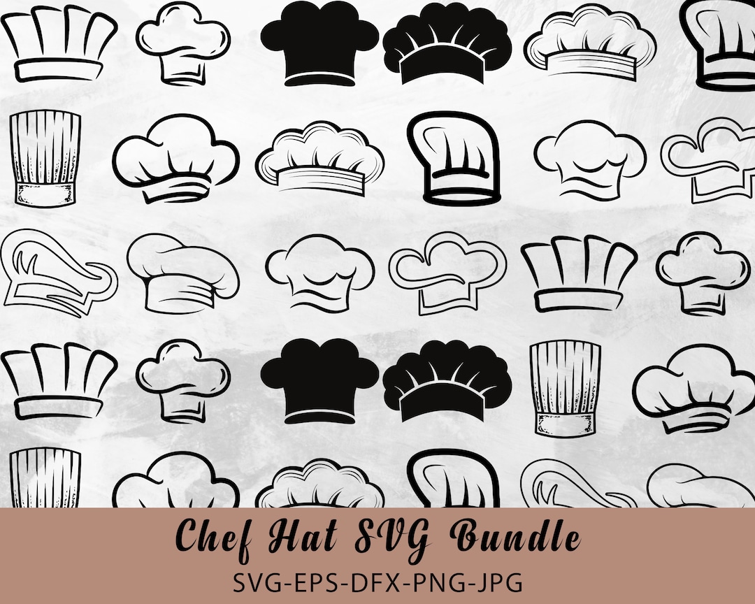 Chef Hat SVG, Chef Hat Clipart, Chef's Hat Vector, Chef Cricut ...