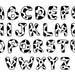 Cow Alphabet SVG, Split Monogram SVG, Cow Letter Designs, Farm Animal ...