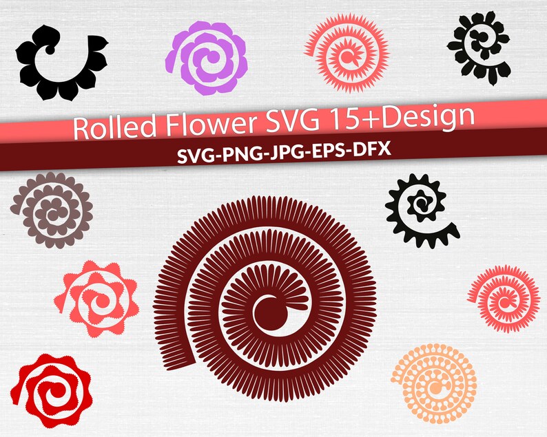 Rolled Flower SVG, Rolled Flower SVG, 3d Flower SVG, Paper Flower Svg ...