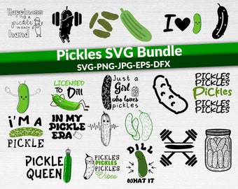 Pickles Svg Bundle, Pickles Png Bundle, Pickles Vector Clipart, Pickles ...
