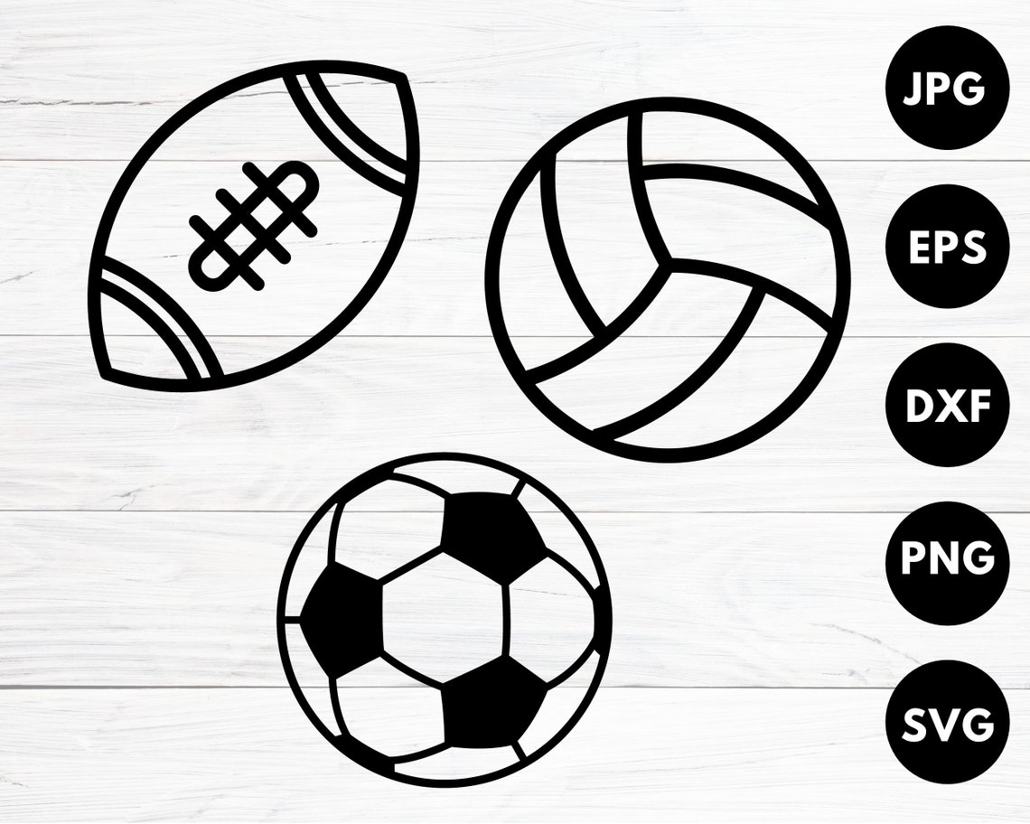Sports Ball Svg Bundle, Sports Balls Svg, Baseball Svg, Football Svg ...