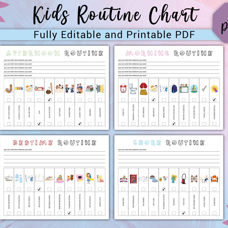 Routine Chart - Etsy