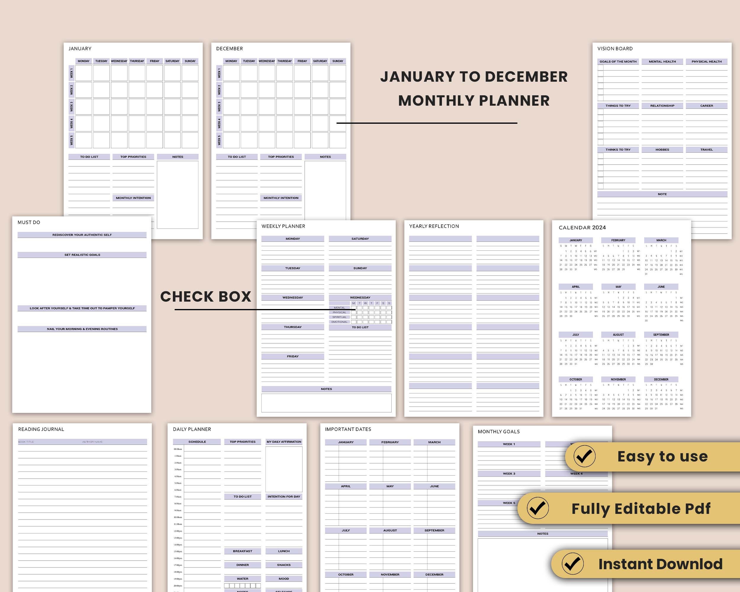 2024 Girl Boss Planner, Girl Boss Digital Planner, Girl Boss Planner ...