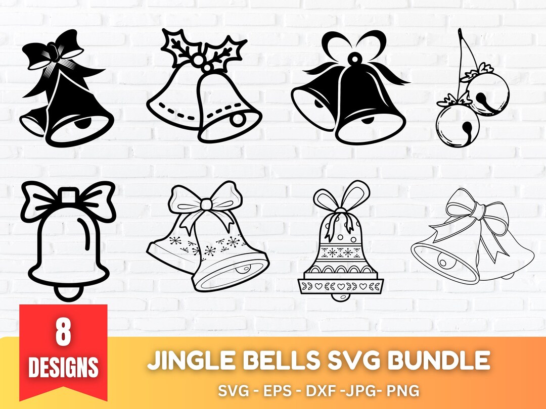 Paquete Jingle Bells Svg, Navidad Svg, Sleigh Bell Svg, Christmas Bell ...