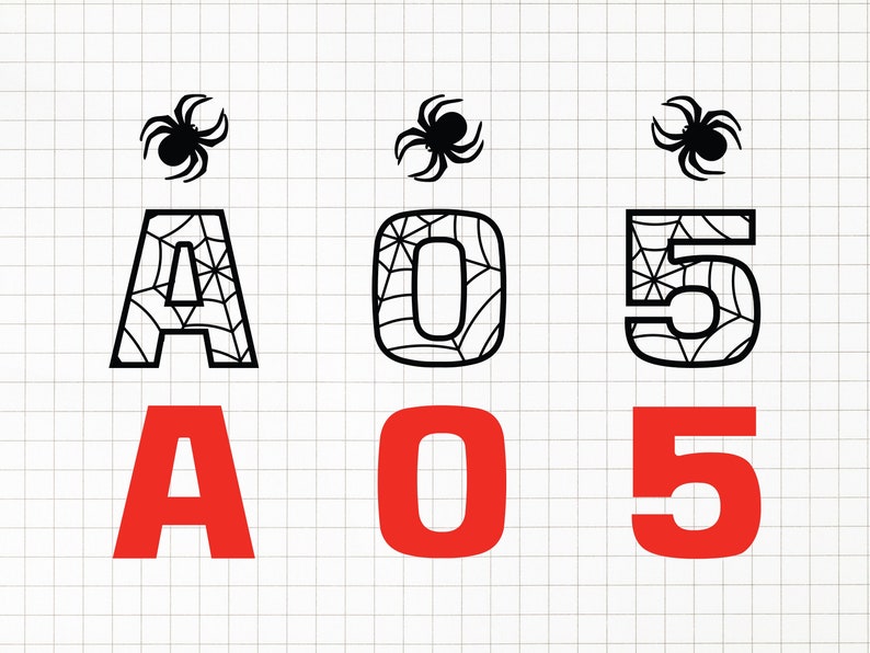 Spider Font SVG, Spider Alphabet SVG, Spider Font Spider Web Font ...