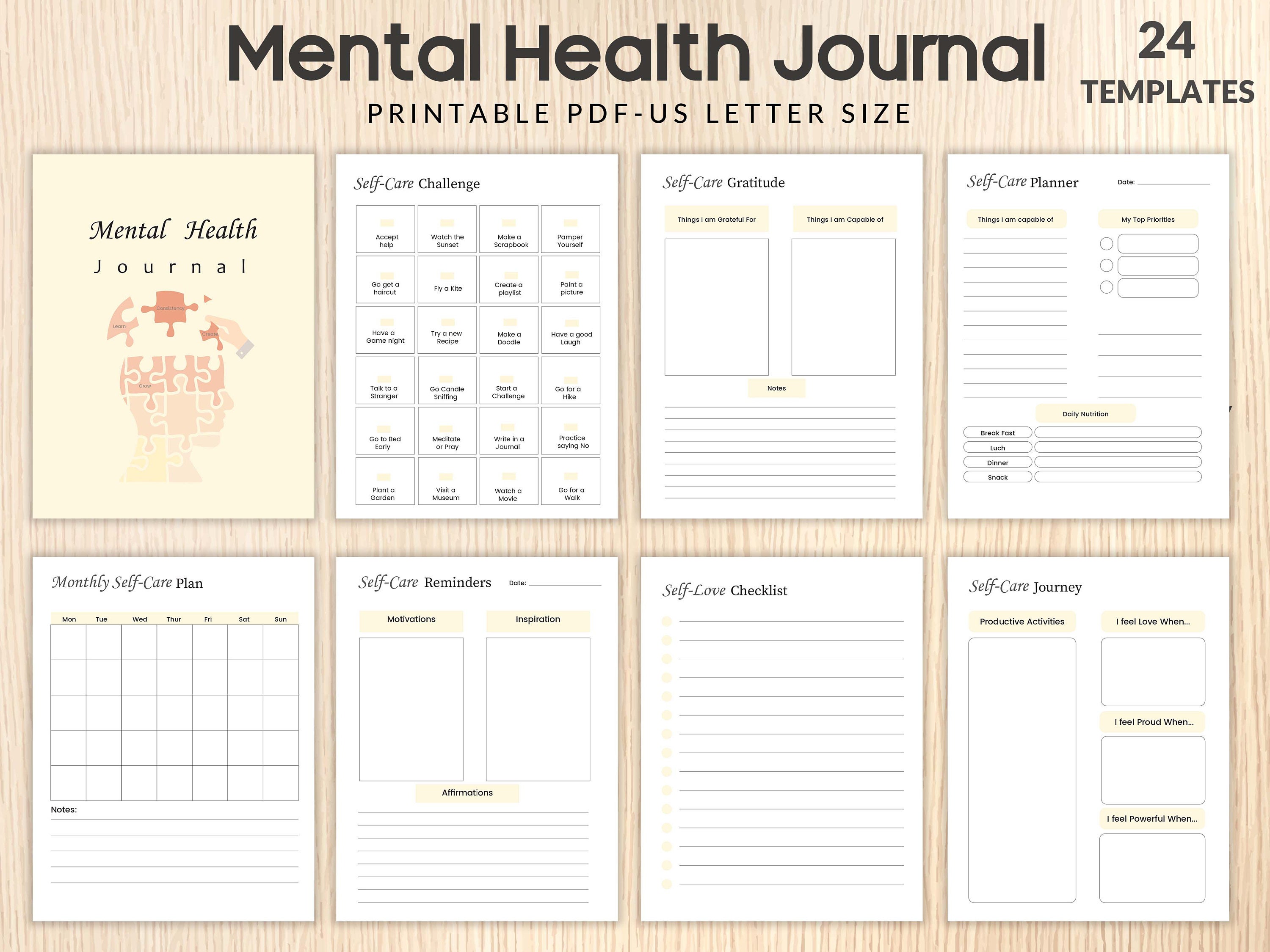 Mental Health Journal Printable, Mental Health Journal, Printable ...