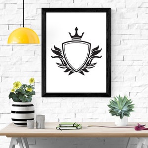 Shield Svg BUNDLE, Flowery Shield SVG, Shield PNG, Shield Clipart ...