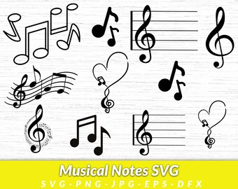 Musical Notes Svg Bundle, Music Note Svg, Music Svg Bundle, Music Svg ...
