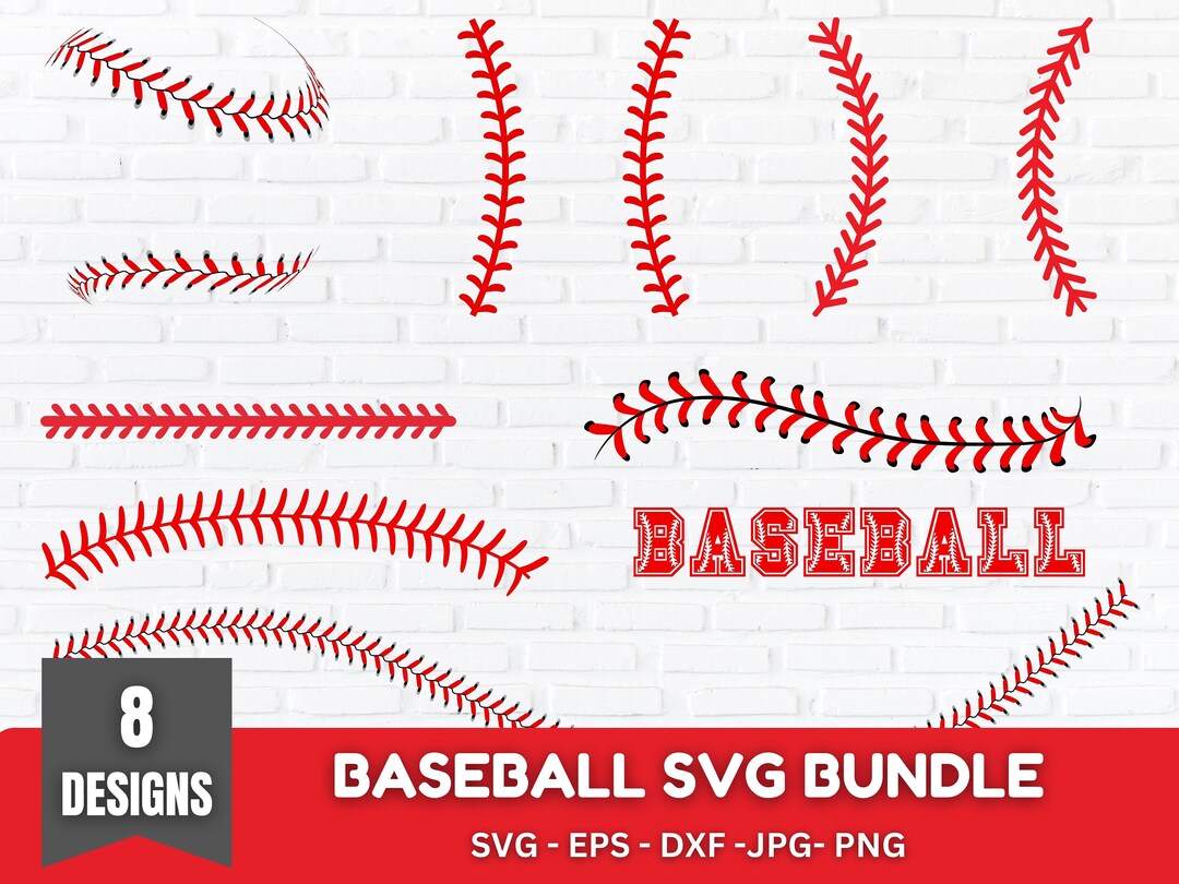 Baseball Bundle Svg, Baseball Svg, Baseball Stitches Svg, Baseball ...