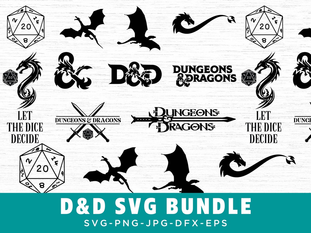 Dnd Svg Bundle, Dnd Png Bundle, D&D Dxf Bundle, Dnd Vector Files, SVG ...