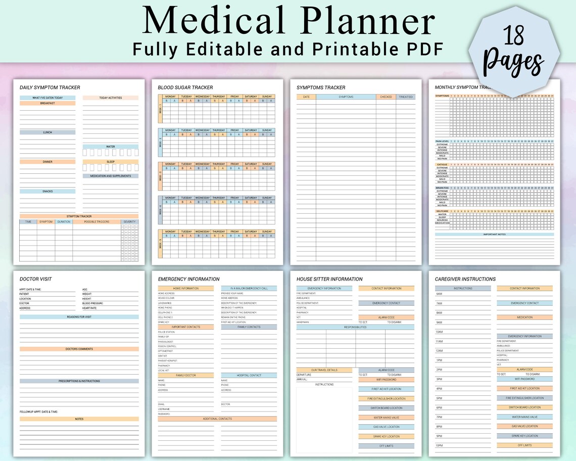 Medical Planner, Health Organizer, Daily Medication Tracker, Doctor ...