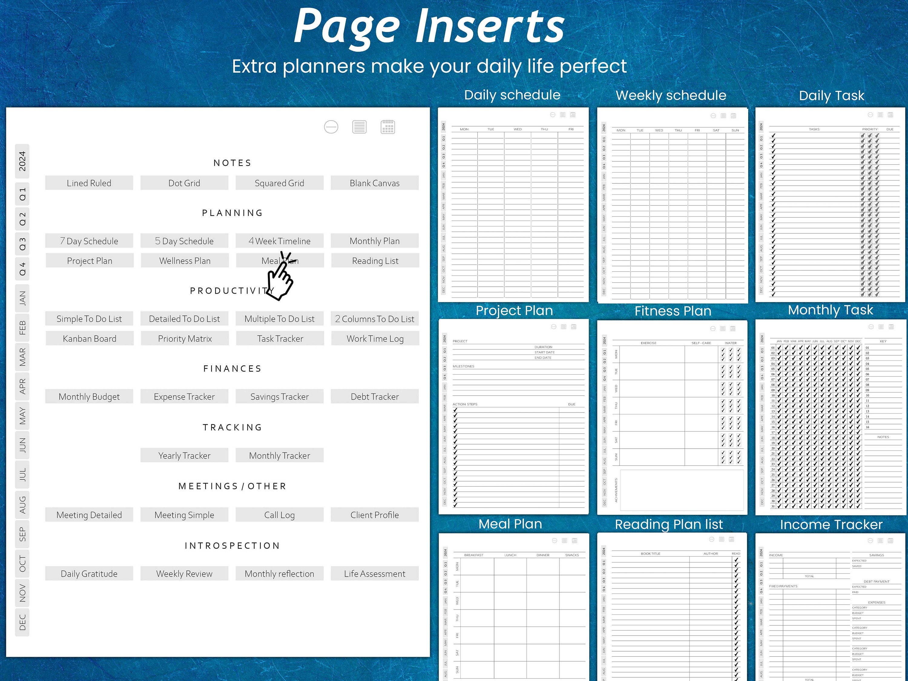 BOOX Note Air Templates, Daily Planner 2024 Digital, Hyperlinked PDF ...