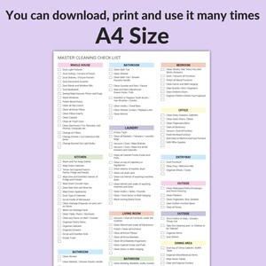Ultimate Cleaning Schedule Bundle, Editable Cleaning Checklist Bundle ...
