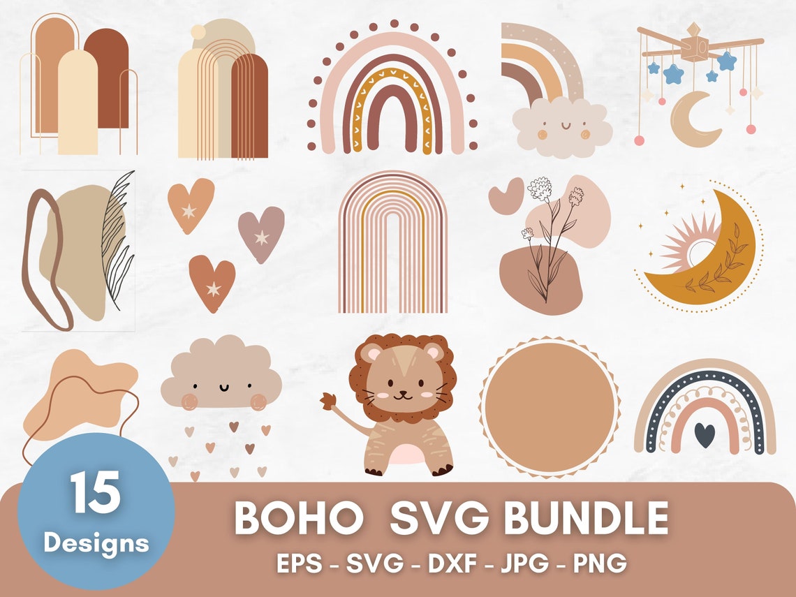 Boho SVG Bundle Boho Women Svg Boho Svg Boho Rainbow Svg - Etsy