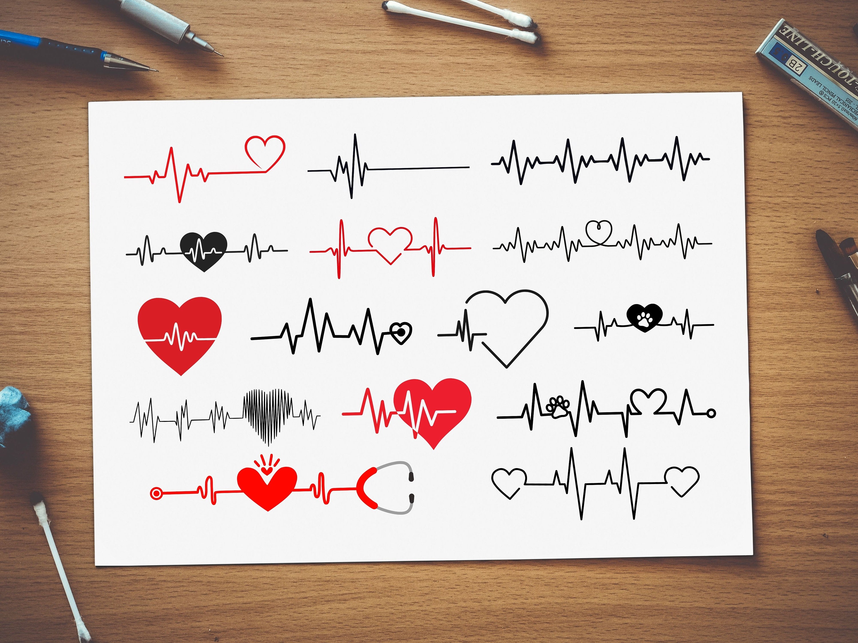 Heartbeat Svg Bundle, Heartbeat Svg, Heart Beat Svg, Heartbeat Clipart ...