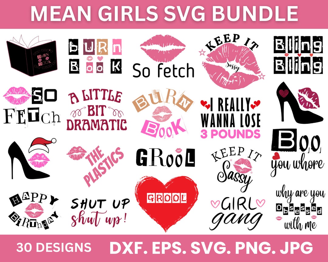 30 Mean Girls Inspired SVG Bundle, Mean Girl Svg, Mean Girls Party Png ...