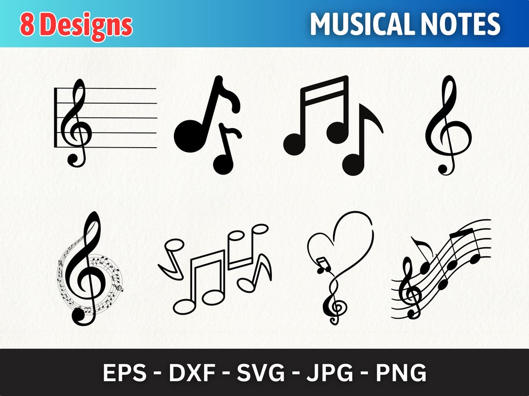 Musical Notes Svg Bundle, Music Note Svg, Music Svg Bundle, Music Svg ...