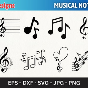 Musical Notes Svg Bundle, Music Note Svg, Music Svg Bundle, Music Svg ...