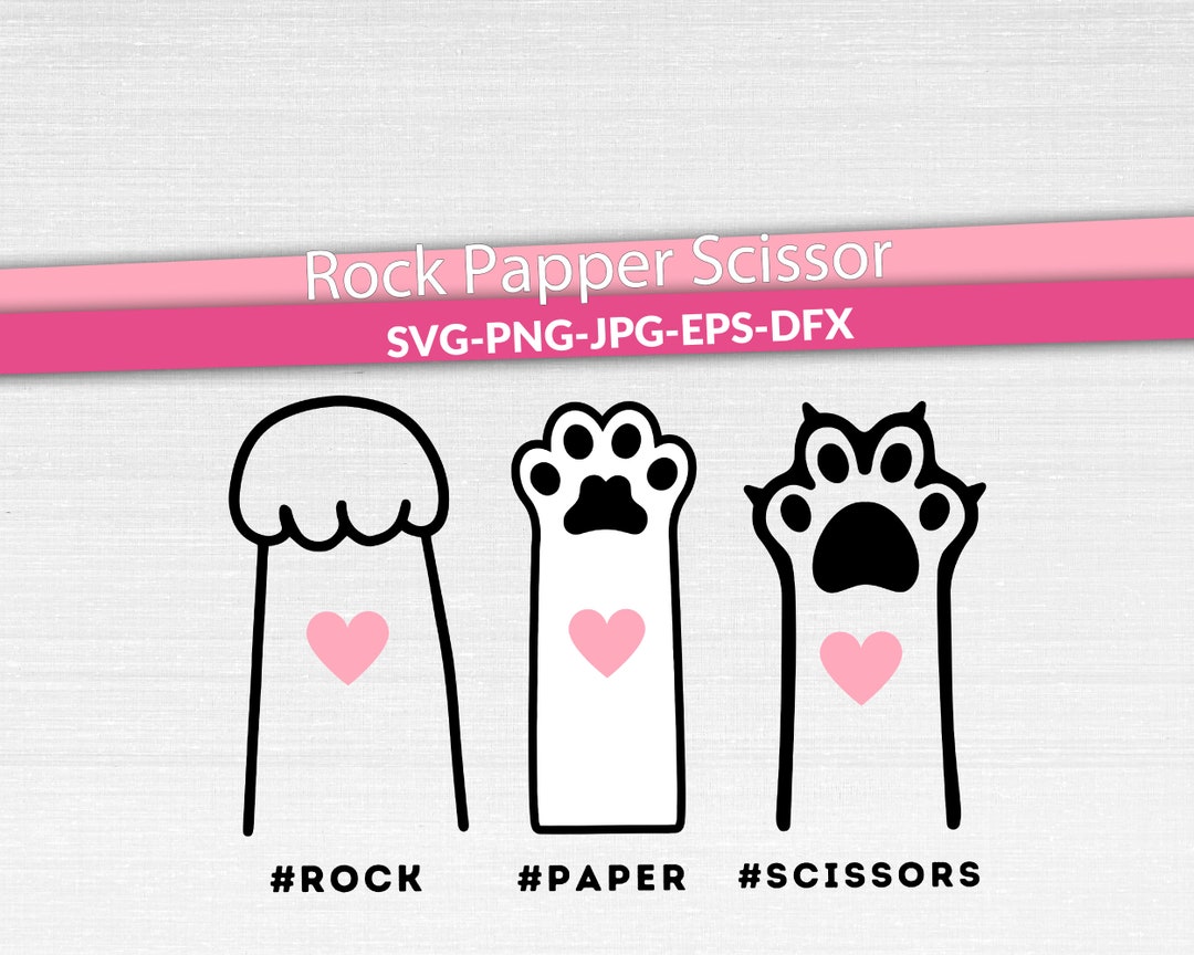 Rock Paper Scissors Svg, Cat Scratch, Scratches Svg, Funny Cat Shirt ...