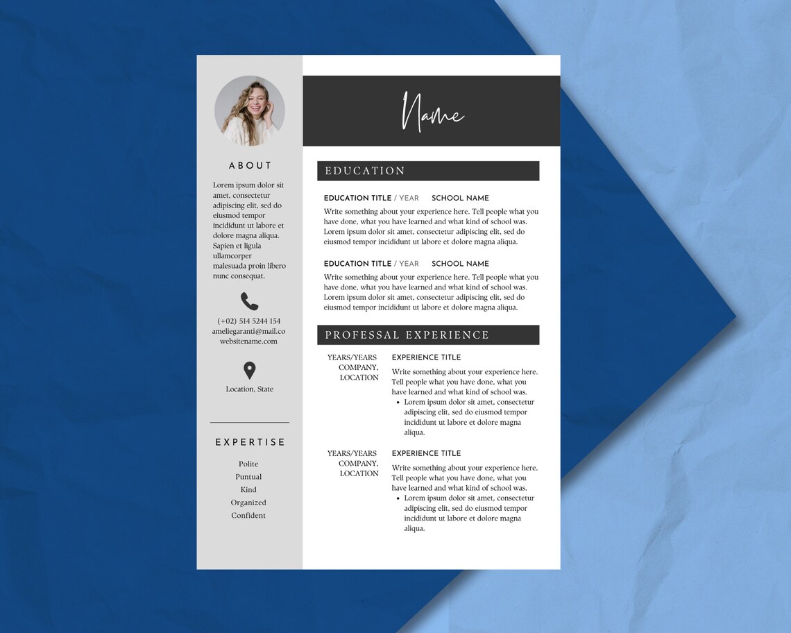 General Resume Template | Editable CV Template | Public Accountant ...
