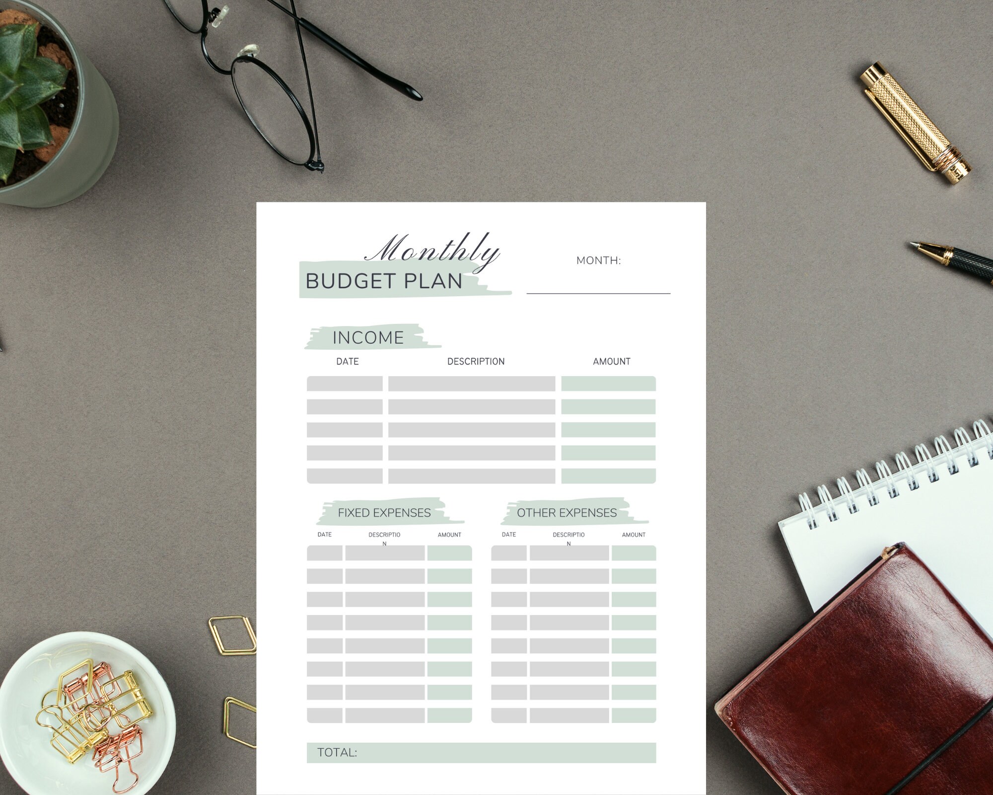 Printable, Editable Budget Planner Digital Budget Planner Budget ...