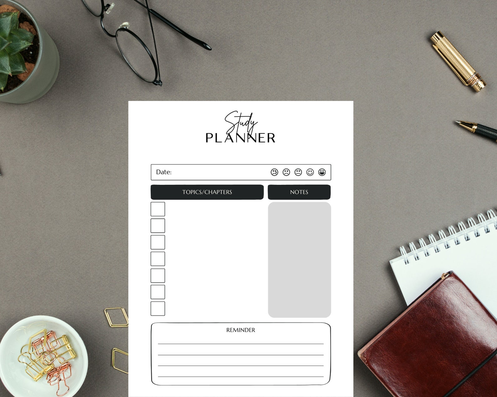 Printable, Editable Study Planner | Digital Study Planner | Daily Planner | Project Planner ...