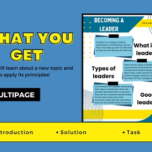 Leadership Worksheet, Printables, Digital Download, Focus, Productivity ...
