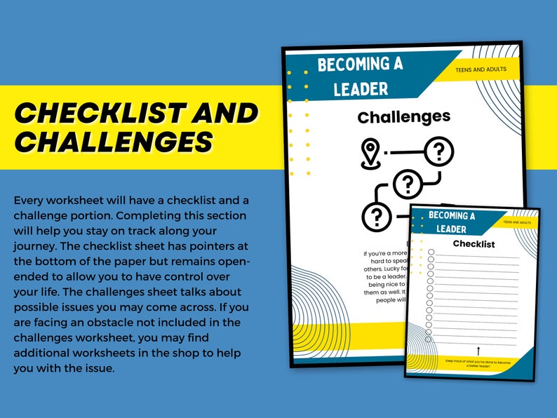 Leadership Worksheet, Printables, Digital Download, Focus, Productivity ...