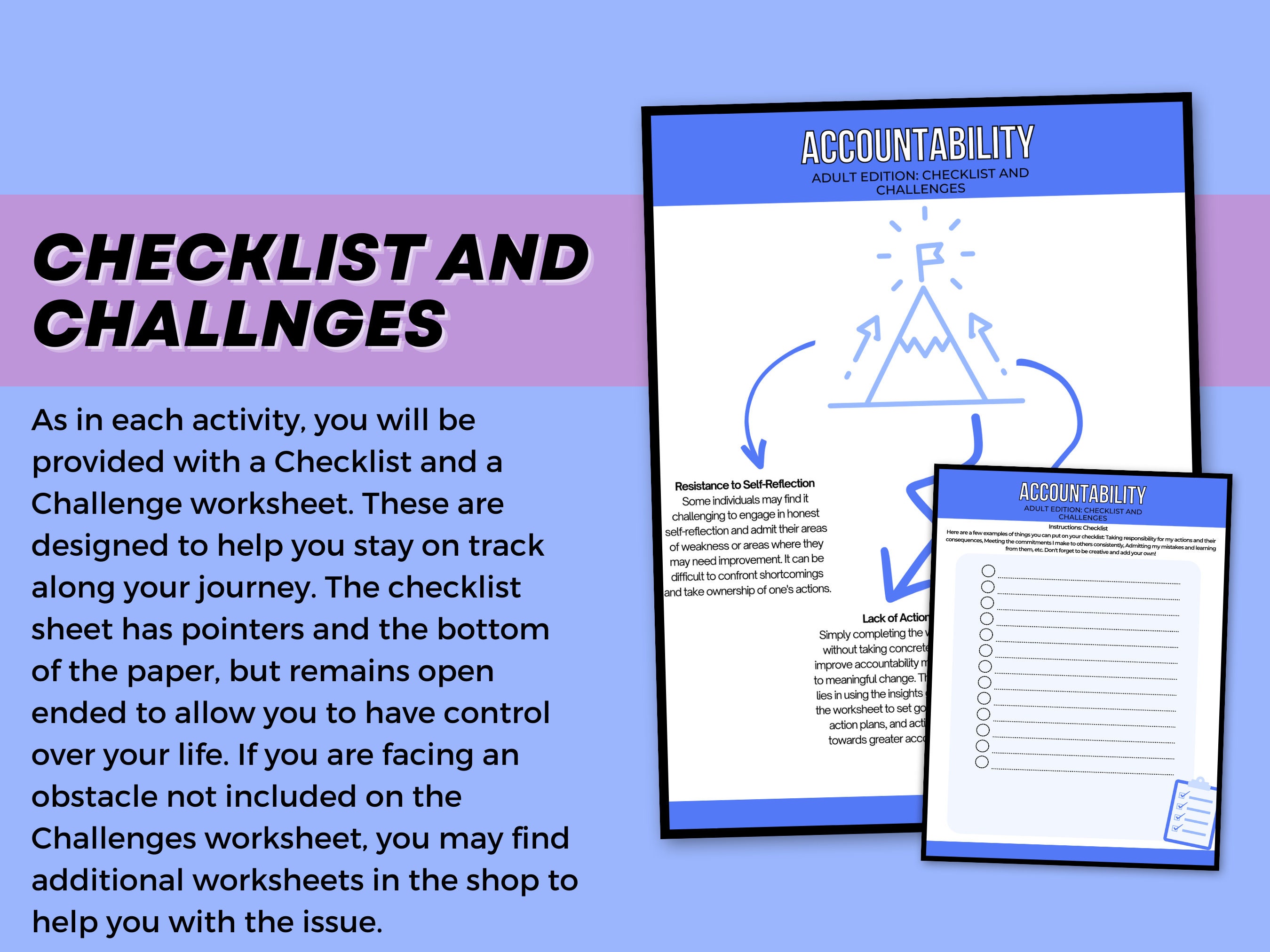 Accountability Worksheets: Time Management, Self-help, Educational ...