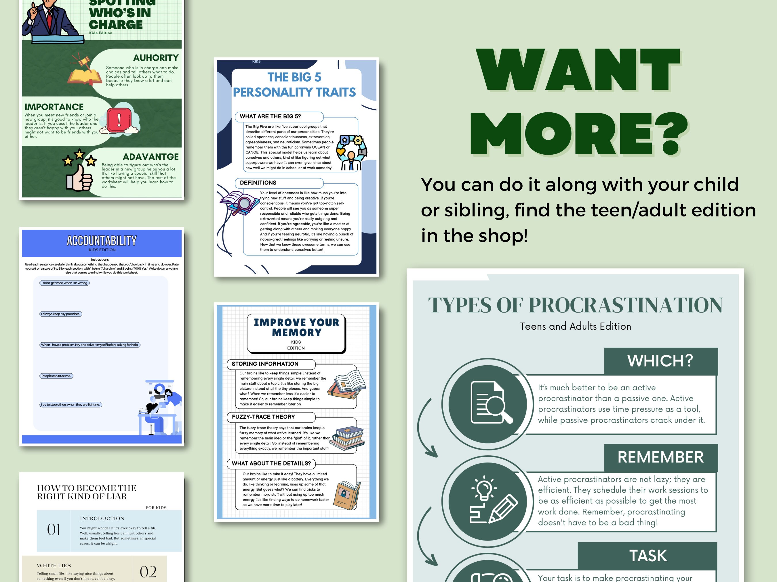 Kids Procrastination Worksheet, Learning, School, Printables, Digital ...