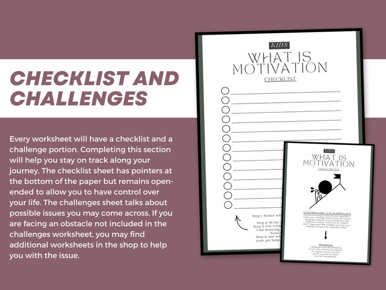 Kids Motivational Worksheet, Learning, Digital Download, School ...