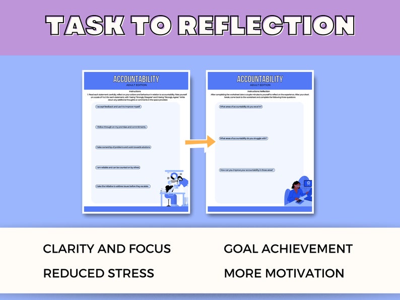 Accountability Worksheets: Time Management, Self-help, Educational ...