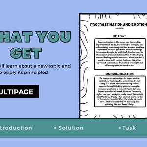 Kids Procrastination Worksheet, Digital Download, Printables, School ...