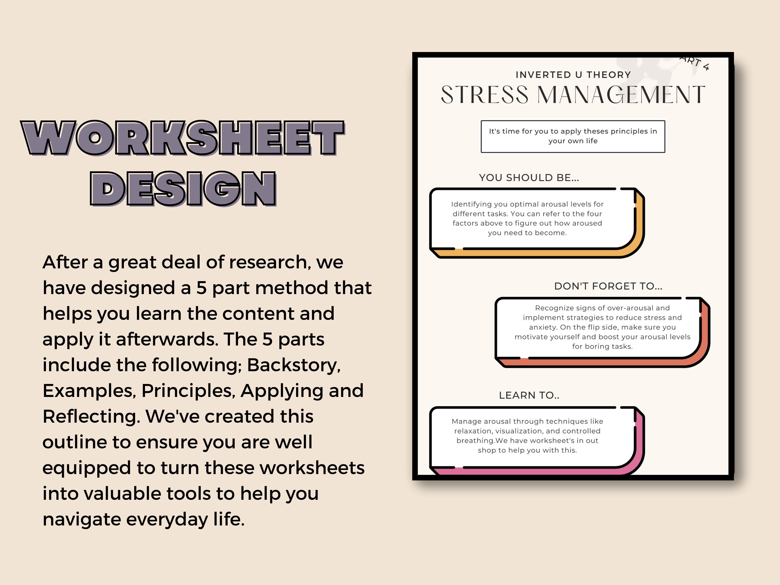 Stress Management Worksheet, Digital Download, Printable Worksheet ...