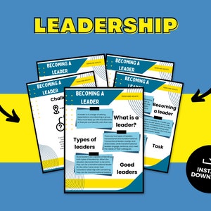 Leadership Worksheet, Printables, Digital Download, Focus, Productivity ...