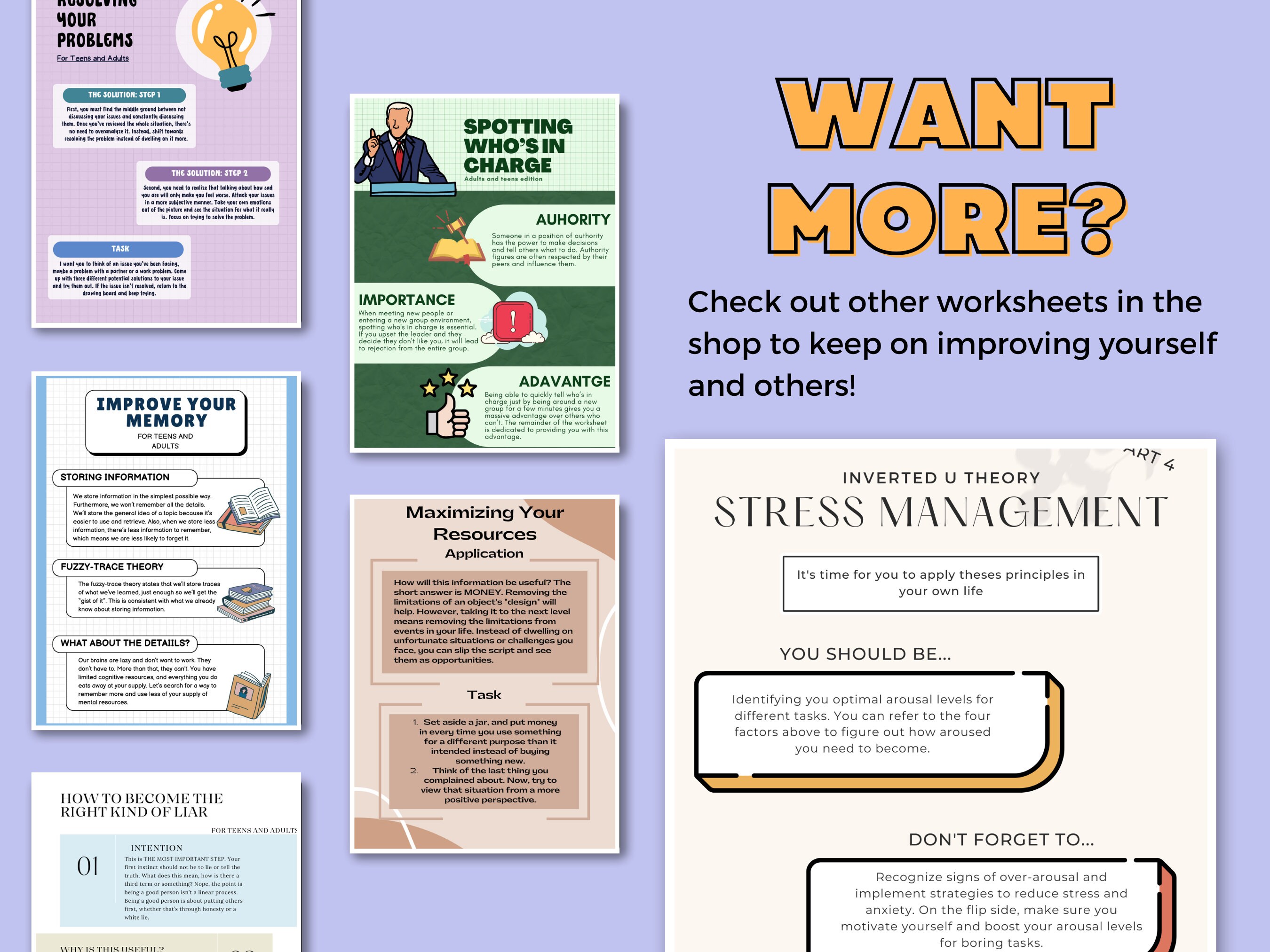 Self Care Worksheet, Mental Health, Awareness, Productivity, Digital ...