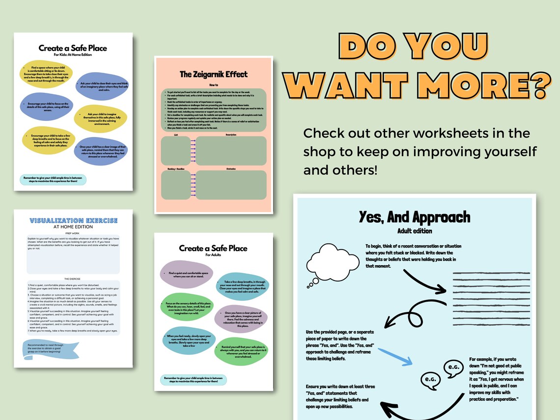 Multipage Kids Edition Yes and Approach Wellness Learning - Etsy
