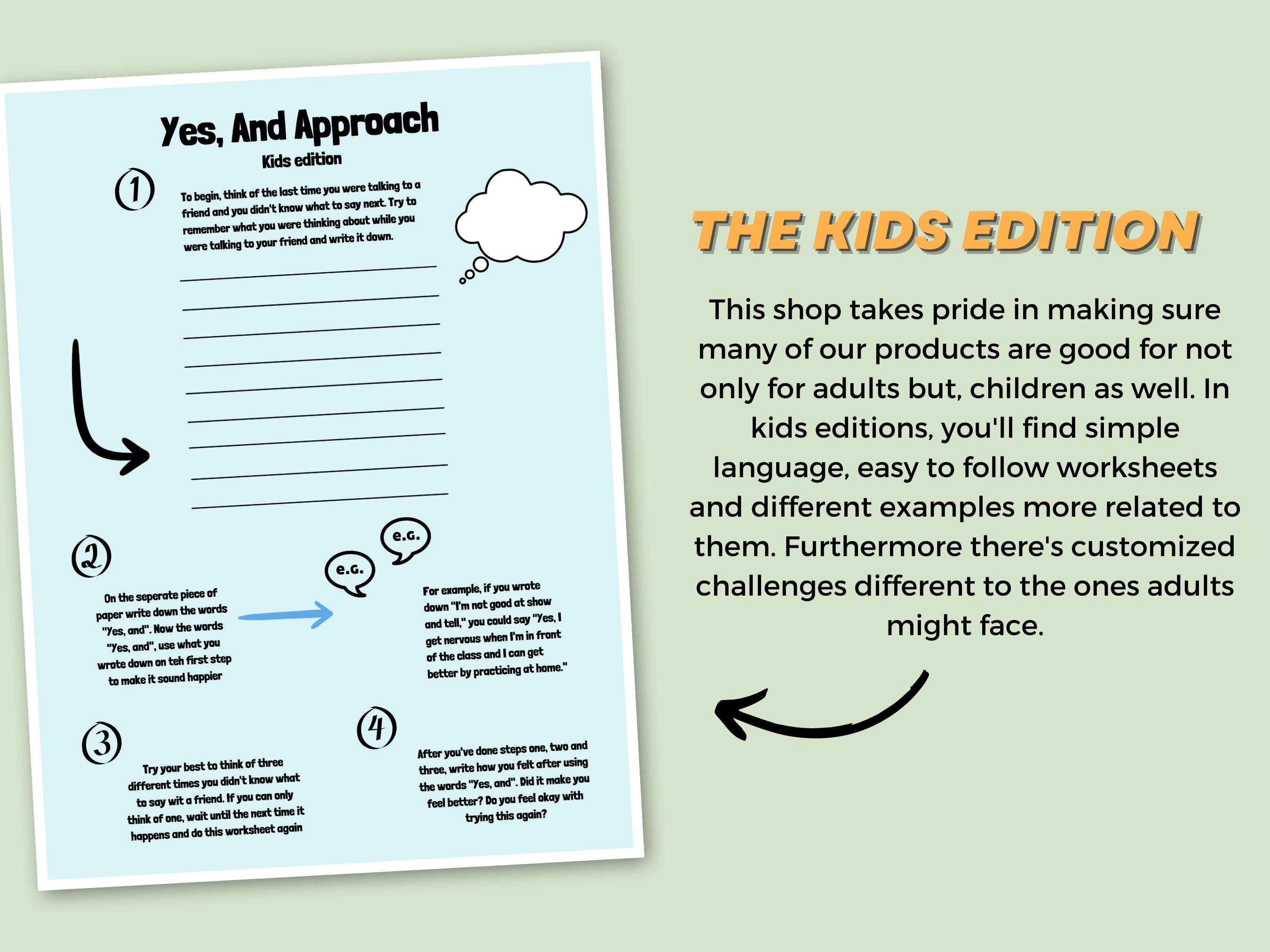 Multipage Kids Edition Yes and Approach Wellness Learning - Etsy