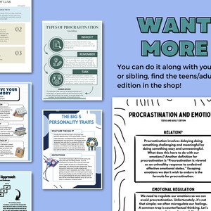 Kids Procrastination Worksheet, Digital Download, Printables, School ...