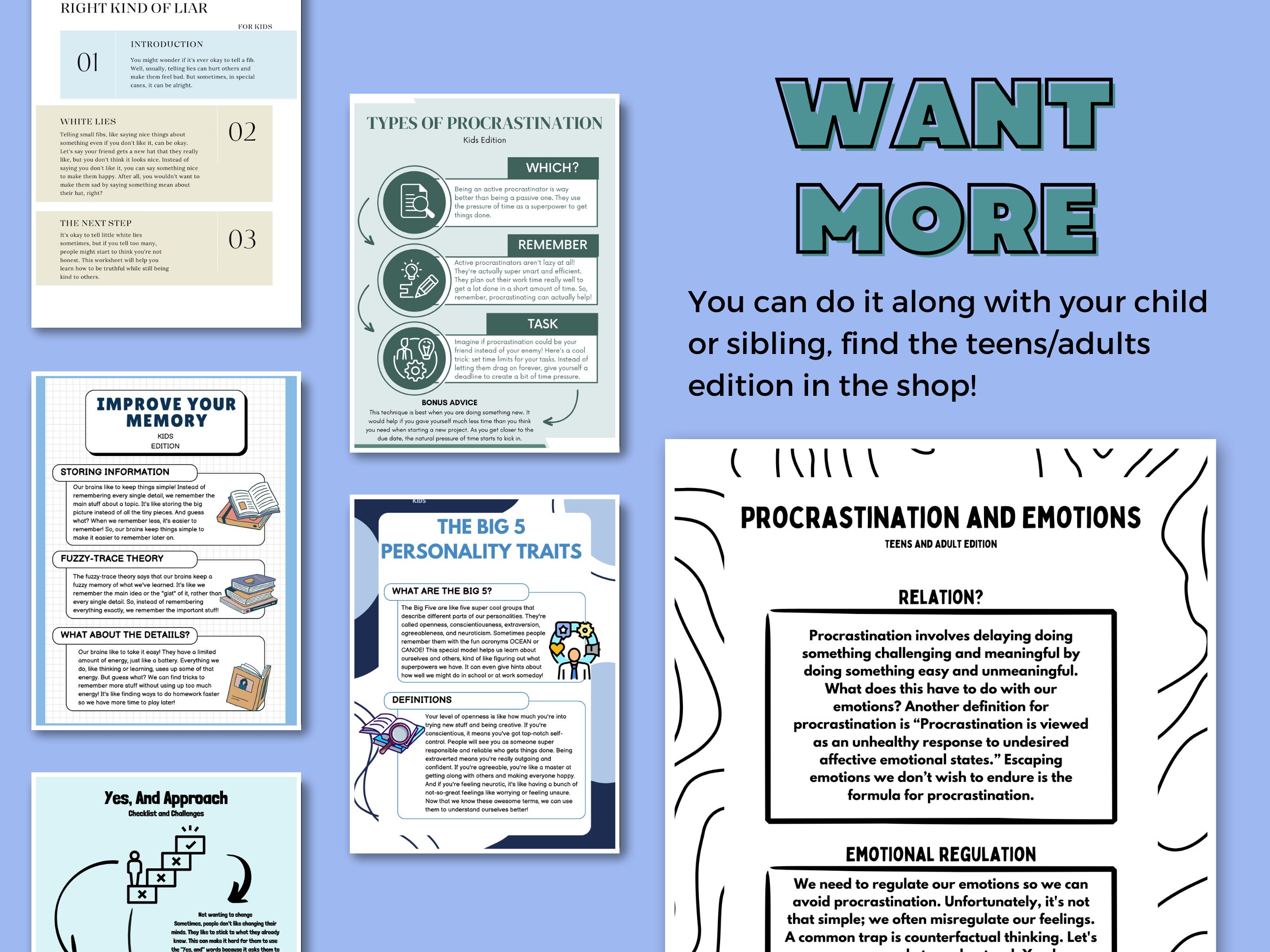 Kids Procrastination Worksheet, Digital Download, Printables, School ...