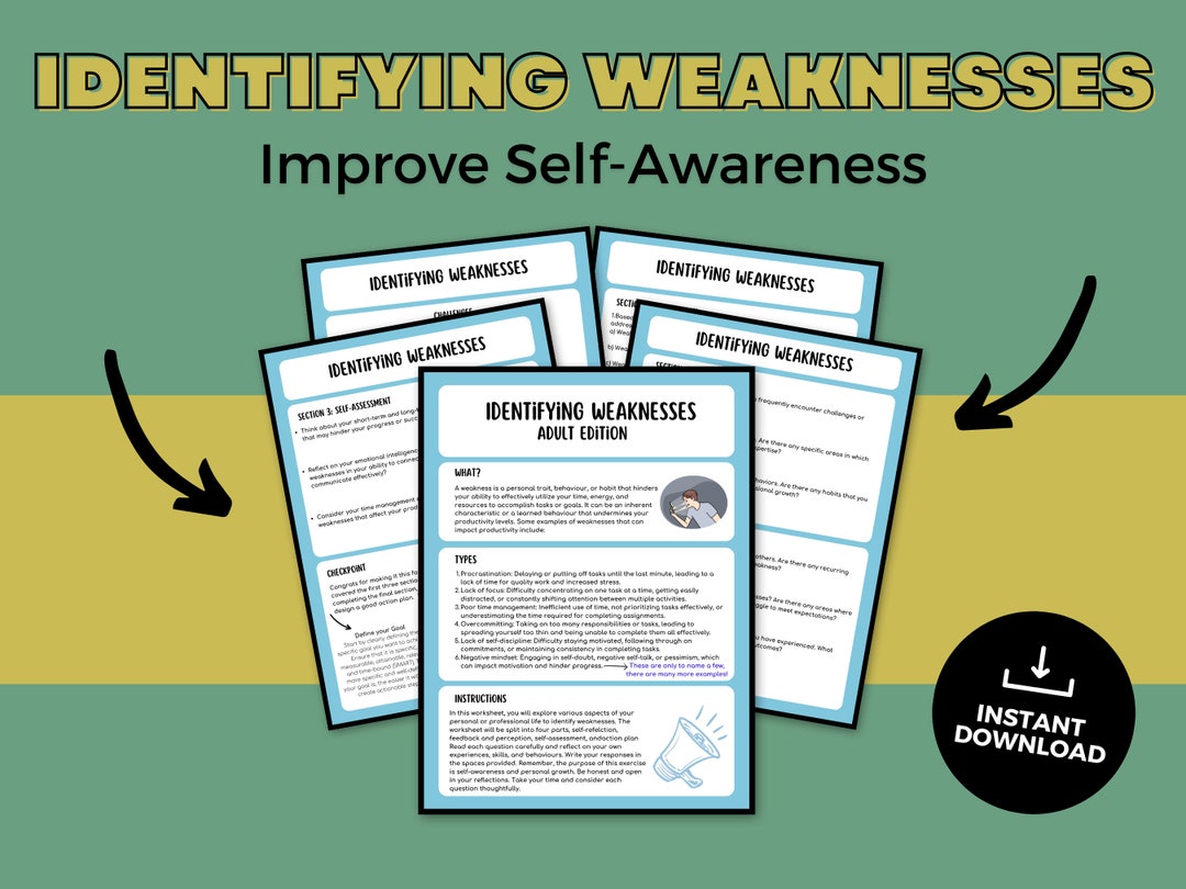 Accountability Worksheets: Educational Printables, Planner, Self-help ...