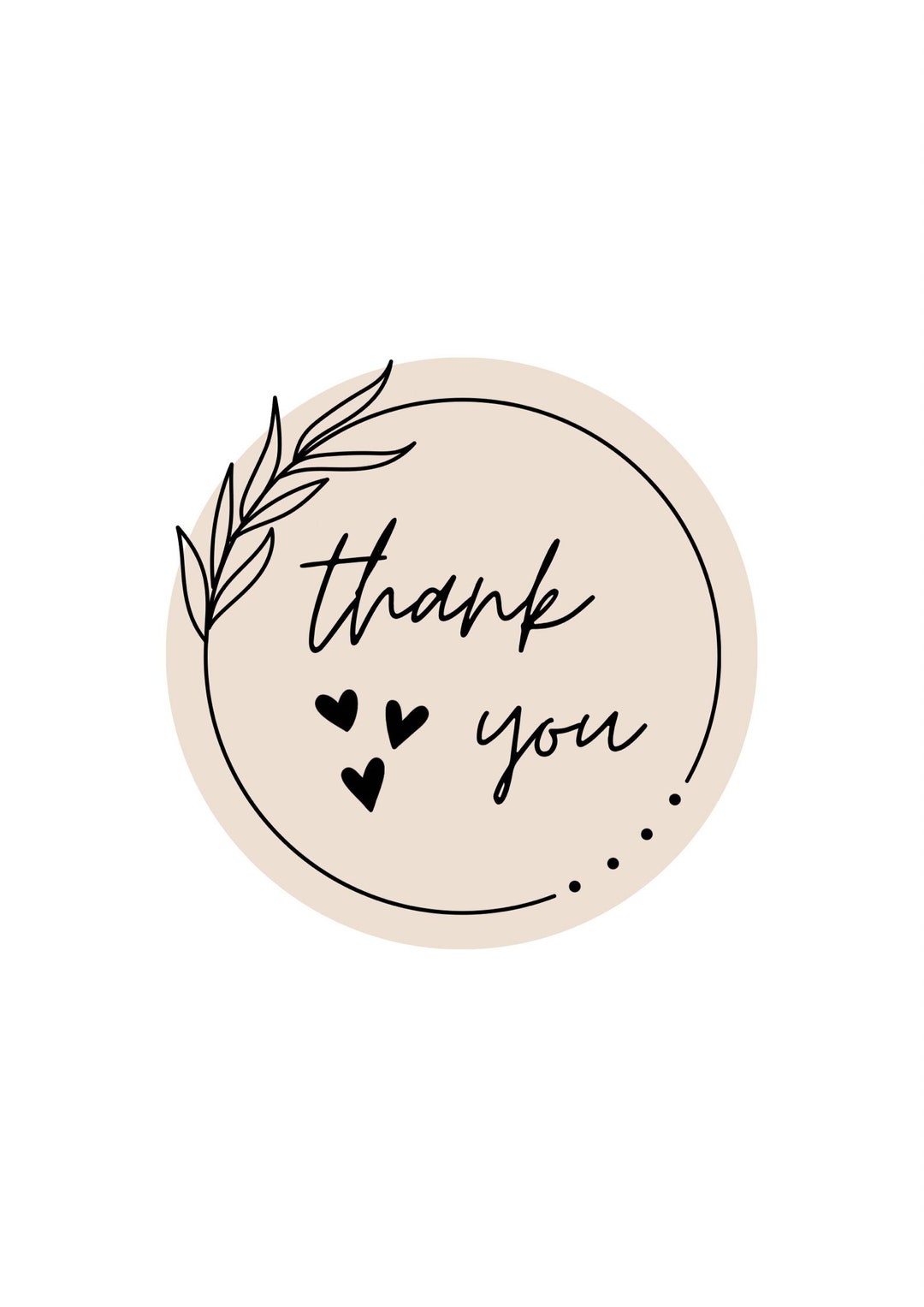 Thank You Sticker - Etsy