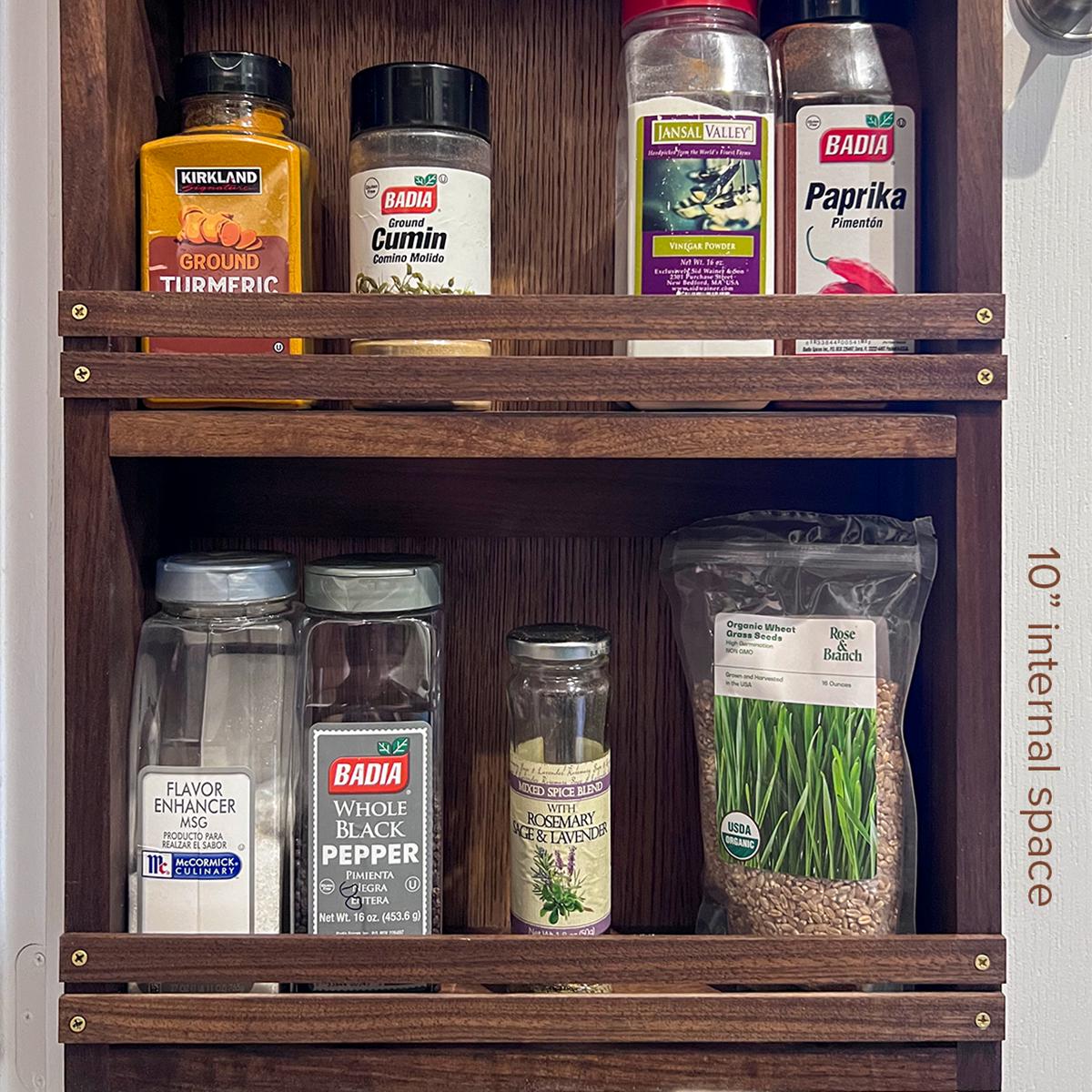 Mid Century Modern Walnut Spice Rack | A Taste of Honey - Etsy