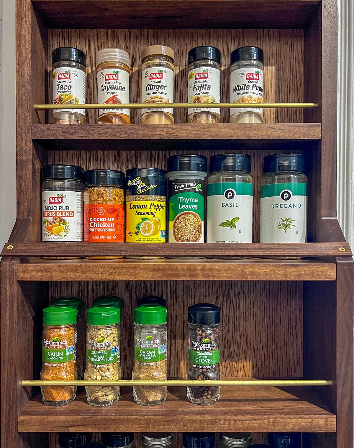 Mid Century Modern Walnut Spice Rack | A Taste of Honey - Etsy