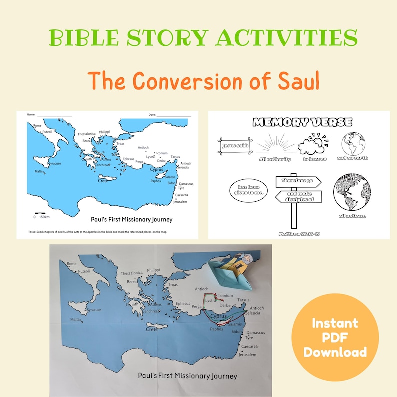 Pauls First Missionary Journey - Etsy